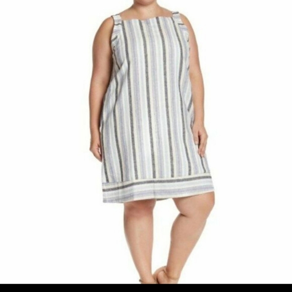 Sharagano | Dresses | Sharango Women Plus Size Womens Striped Linen ...